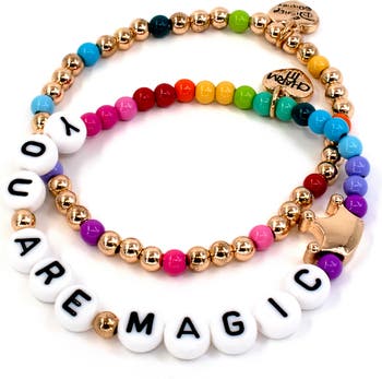 CHARM IT!® Disney Princess 2-Pack Assorted Beaded Stretch Bracelets ...