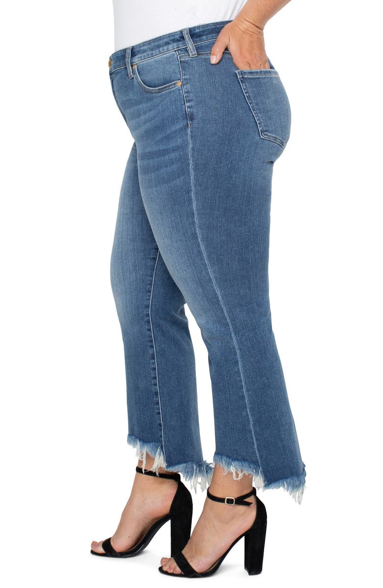 Liverpool Los Angeles Hannah Frayed Crop Flare Jeans | Nordstromrack