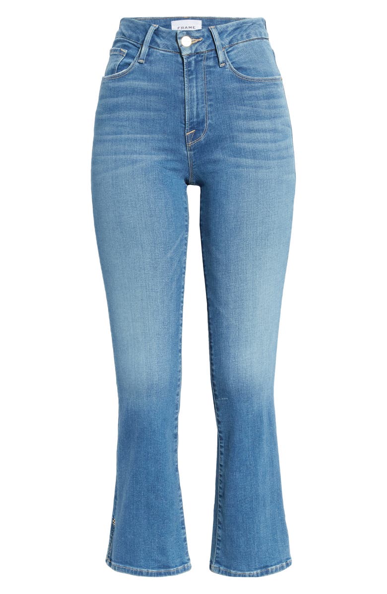 FRAME Le Crop Slit Hem High Waist Mini Boot Jeans | Nordstromrack