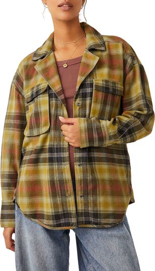 Free People Izzy Plaid Flannel Shirt | Nordstrom