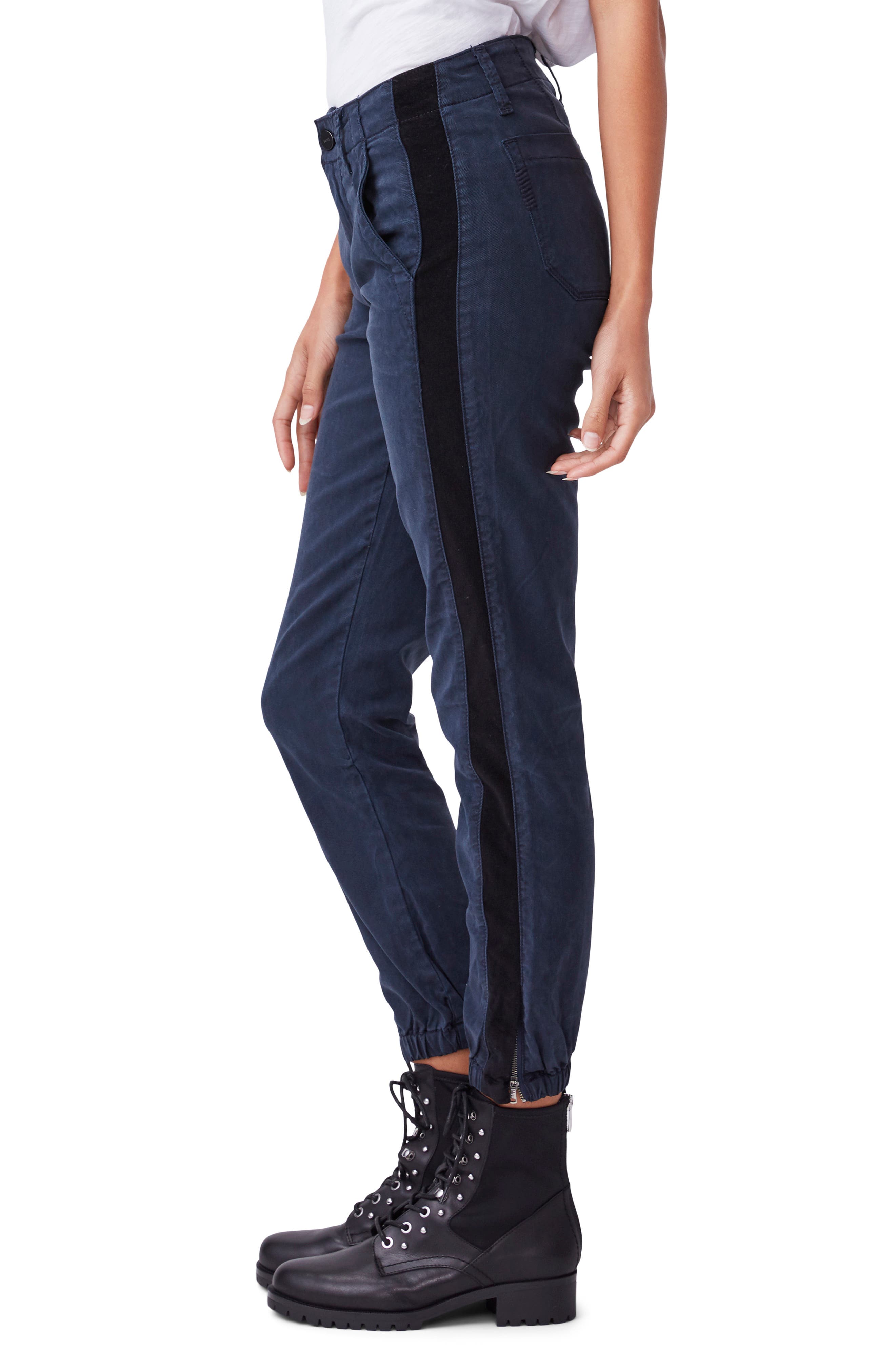 PAIGE Mayslie Velvet Inset Jogger Pants | Nordstromrack