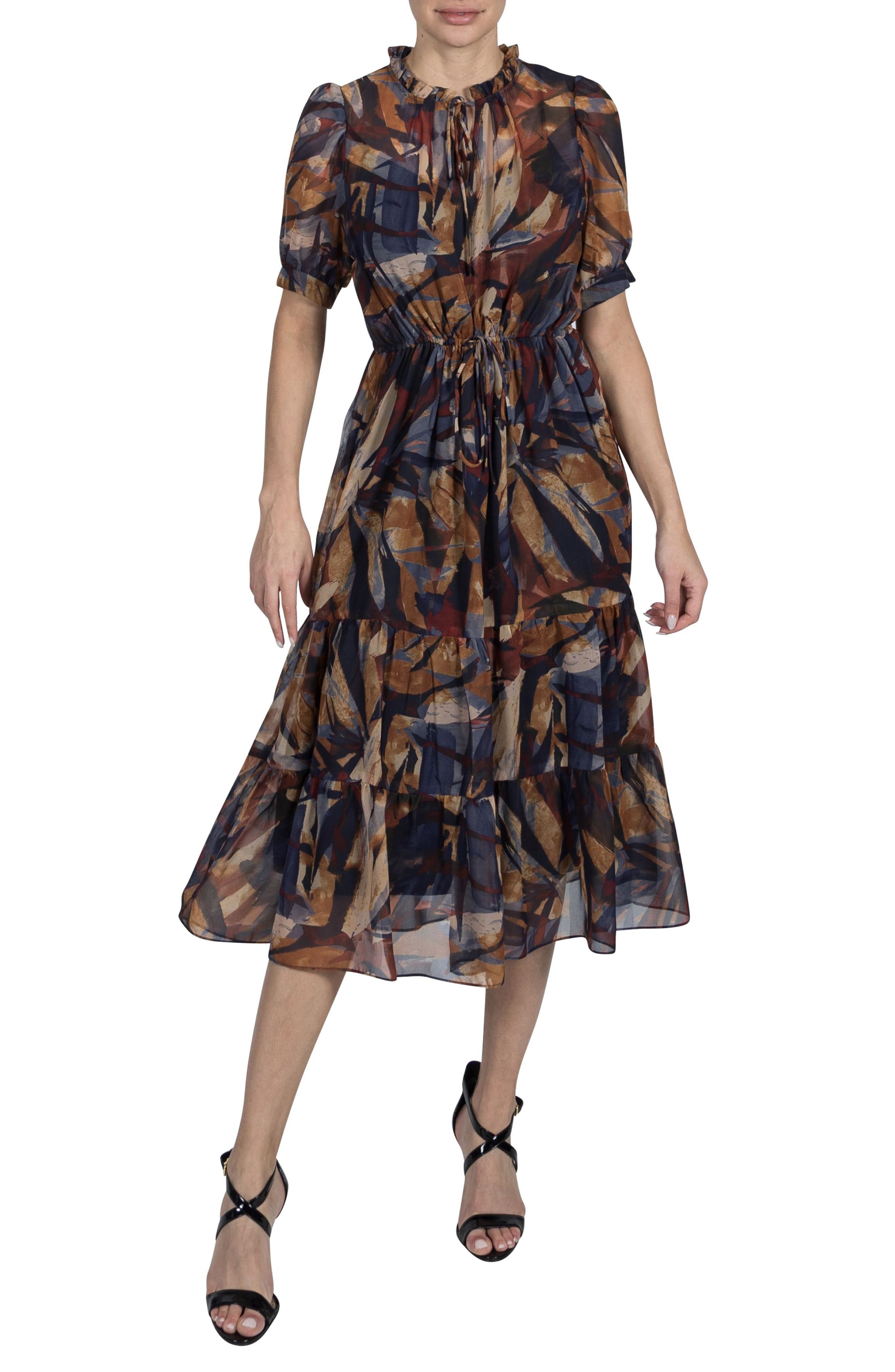 Julia Jordan Abstract Print A-Line Dress | Nordstromrack
