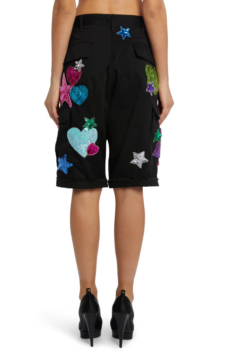 TOM FORD Sequin Patch Cotton Stretch Gabardine Cargo Shorts | Nordstromrack