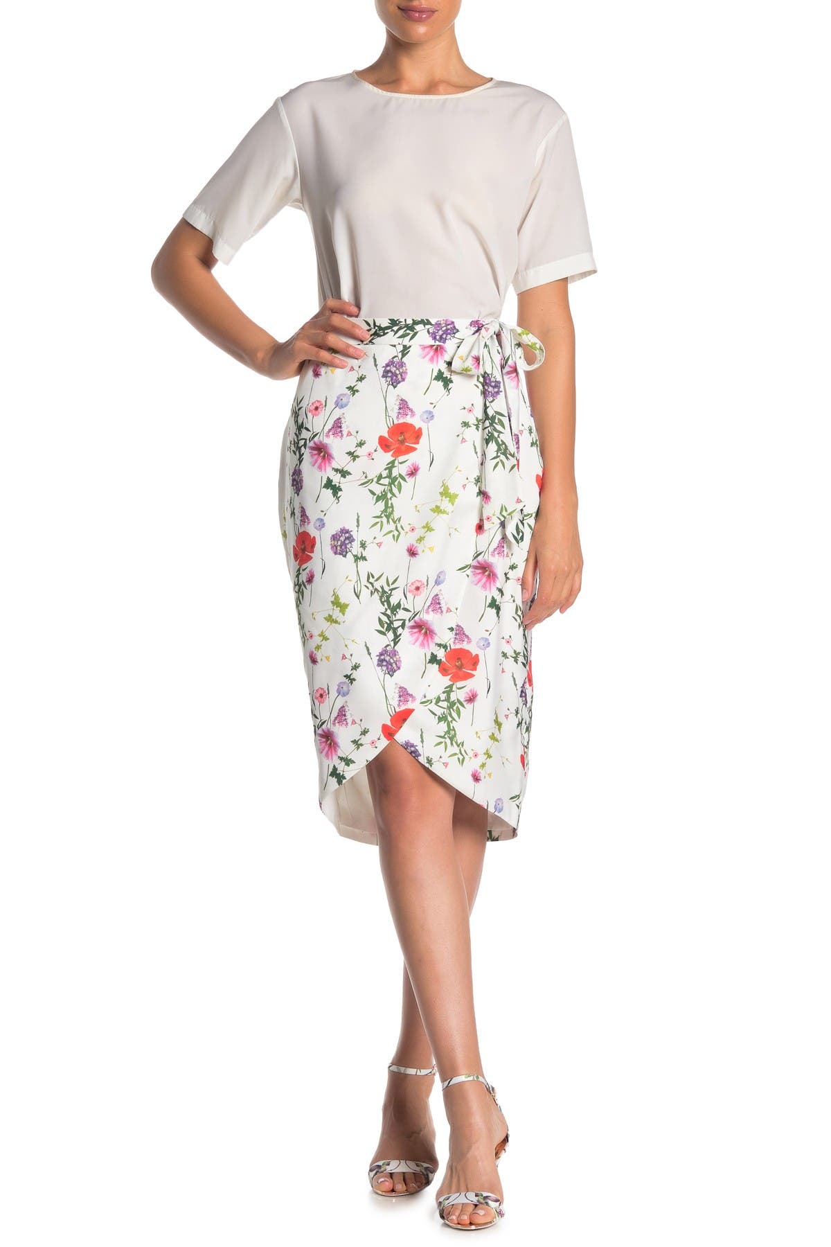 Ted Baker London Hedgerow Wrap Midi Skirt | Nordstromrack