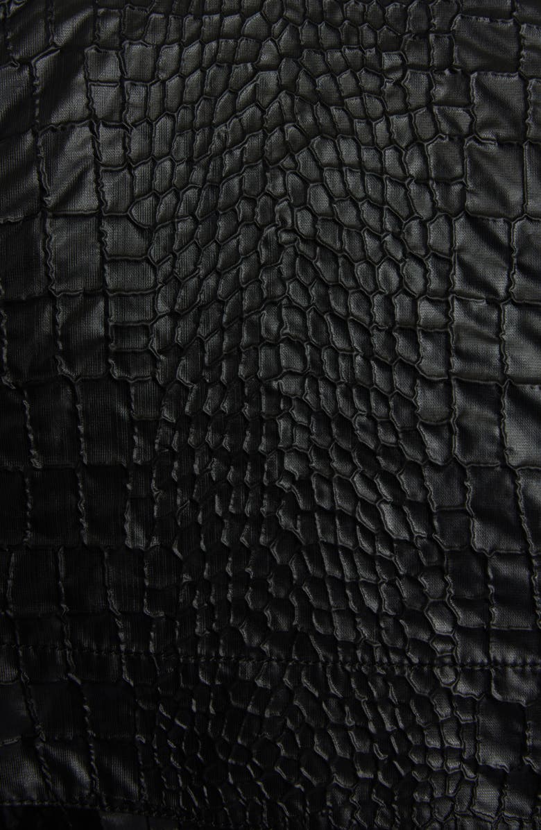 Versace Croc Textured Lacquered A-Line Trench Coat | Nordstromrack
