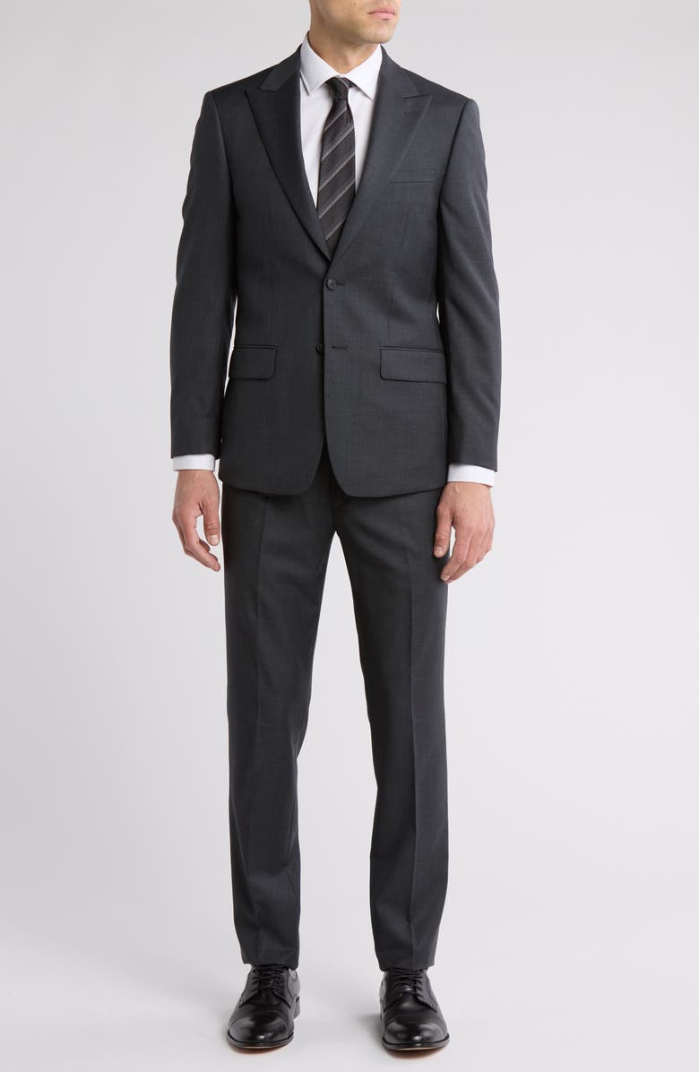 Calvin Klein Solid Two-Button Notched Lapel Slim Fit Suit | Nordstromrack