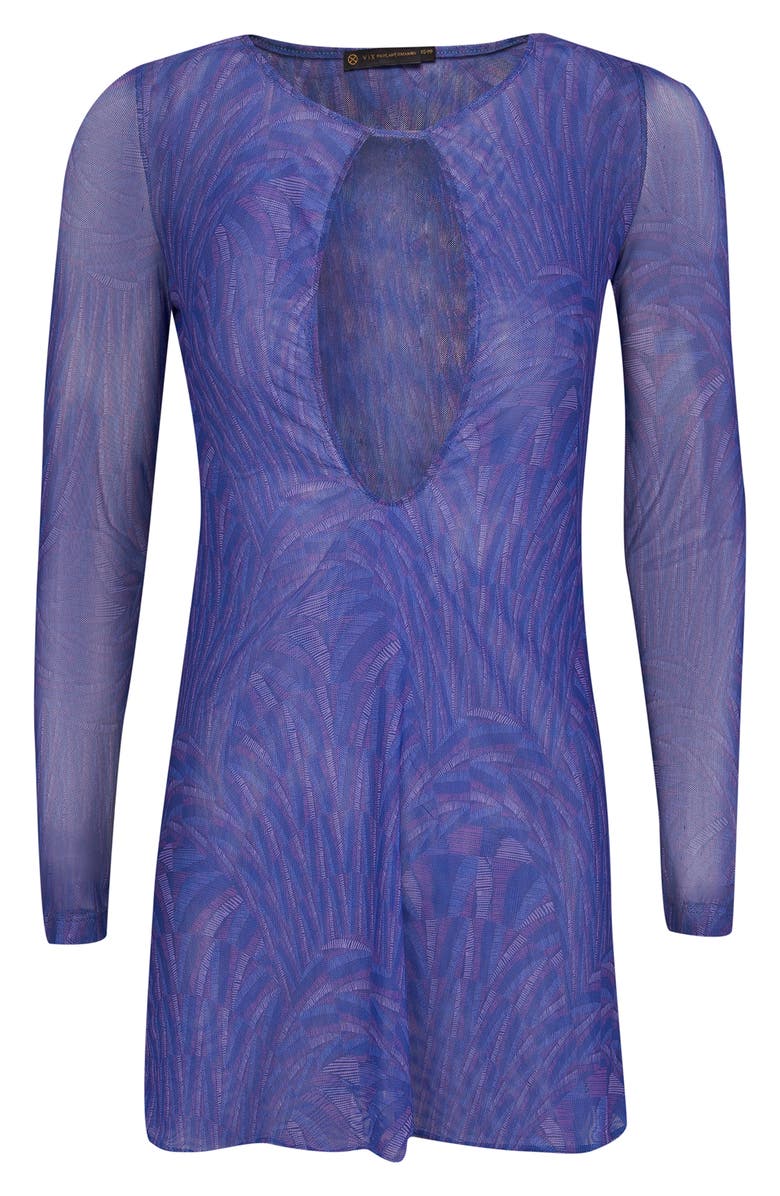 ViX Paula Hermanny Leslie Cleo Long Sleeve Cover-Up Dress | Nordstromrack