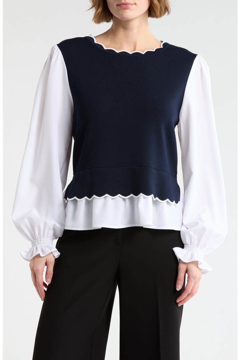 Scallop Trim Twofer Sweater (Women) | Nordstromrack