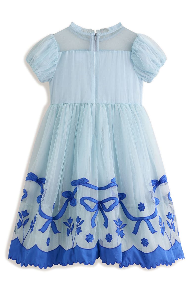 Mini Boden Kids' Puff Sleeve Appliqué Hem Tulle Party Dress | Nordstromrack