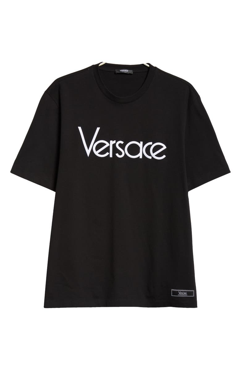 Versace 1978 Re-Edition Logo Embroidered Cotton Jersey T-Shirt ...