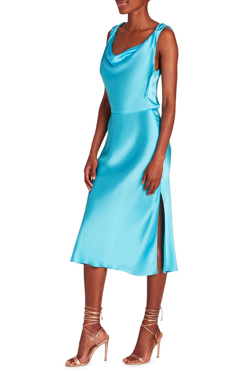 Amanda Uprichard Ellison Cowl Neck Silk Dress | Nordstrom