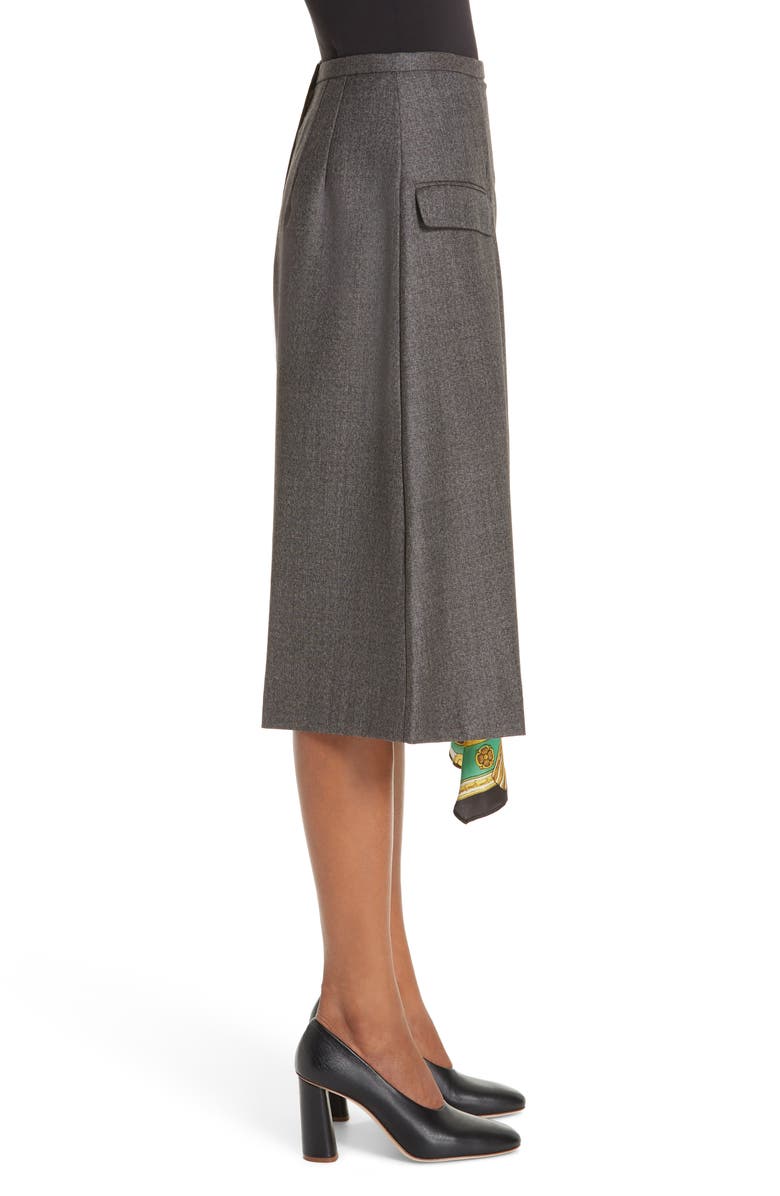 Toga Scarf Panel Wool Wrap Skirt | Nordstromrack