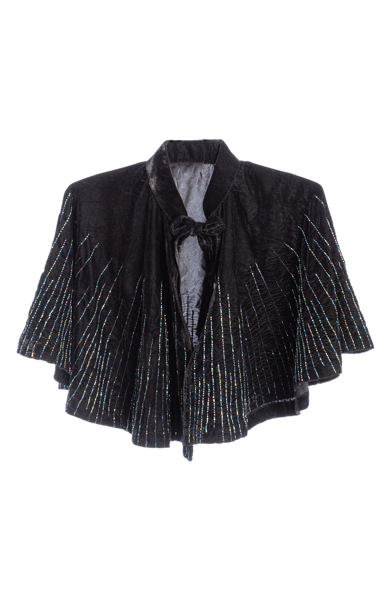 SAACHI Beaded Velvet Capelet | Nordstromrack