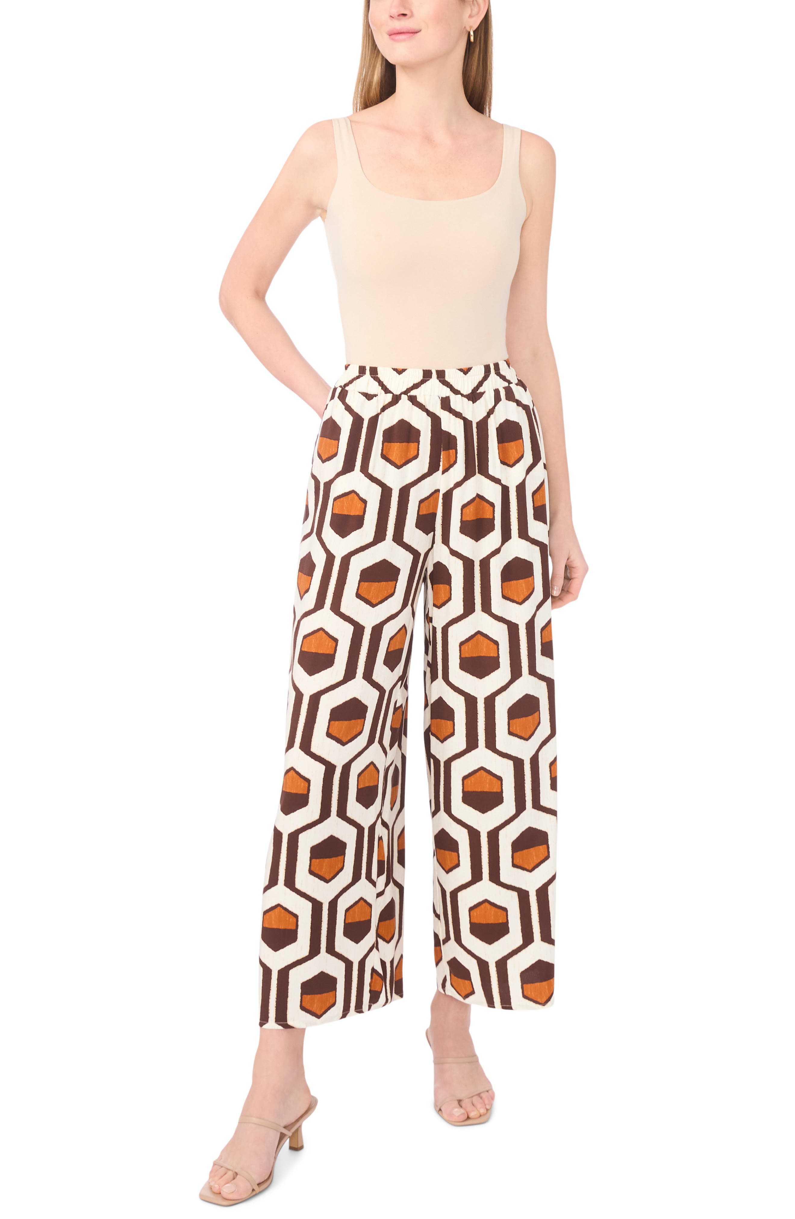 Halogen® Geo Print Wide Leg Pants | Nordstromrack