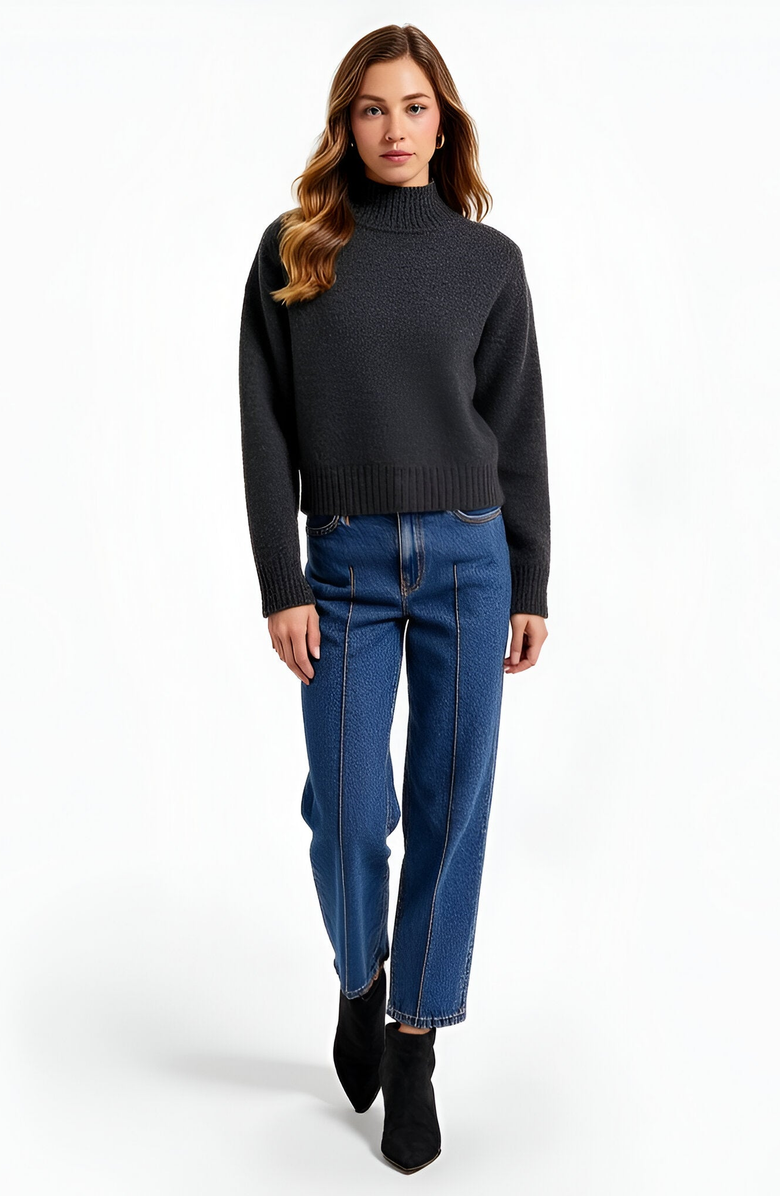 Modenaire Faux Leather A-Line Skirt with Front Button and Belt Loops ...