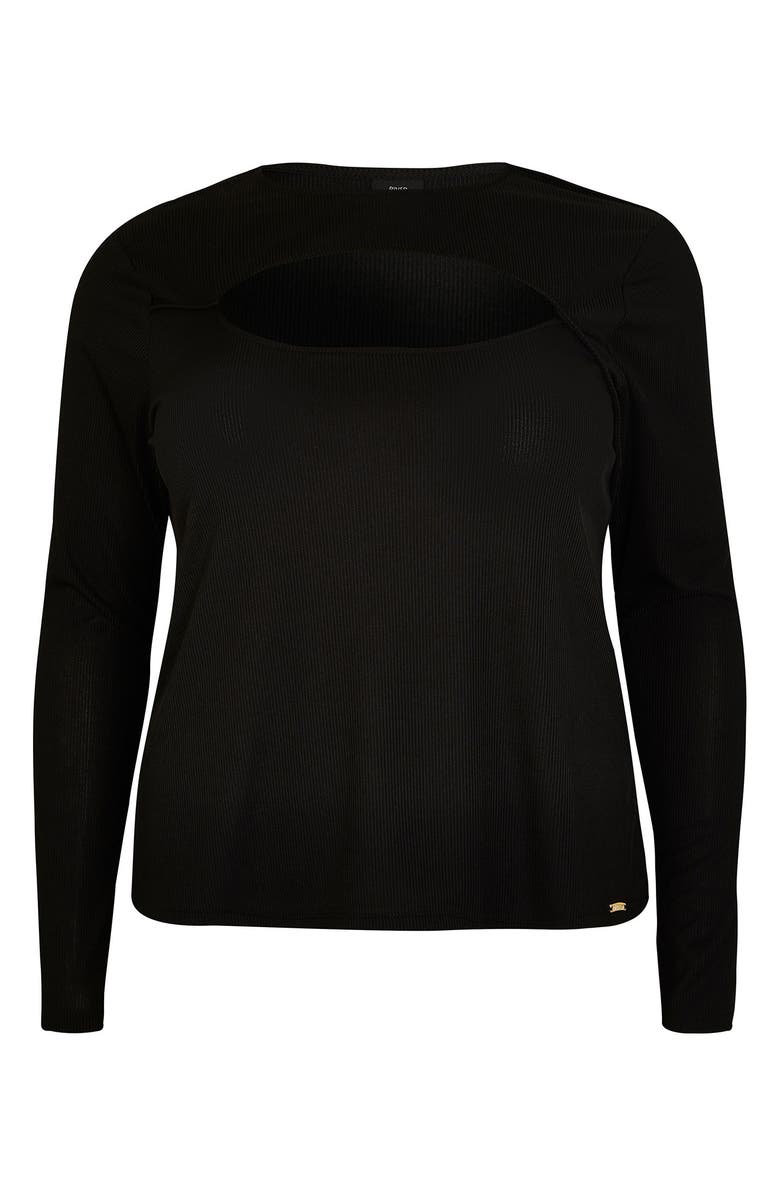 River Island Cutout Front Ribbed Top | Nordstromrack
