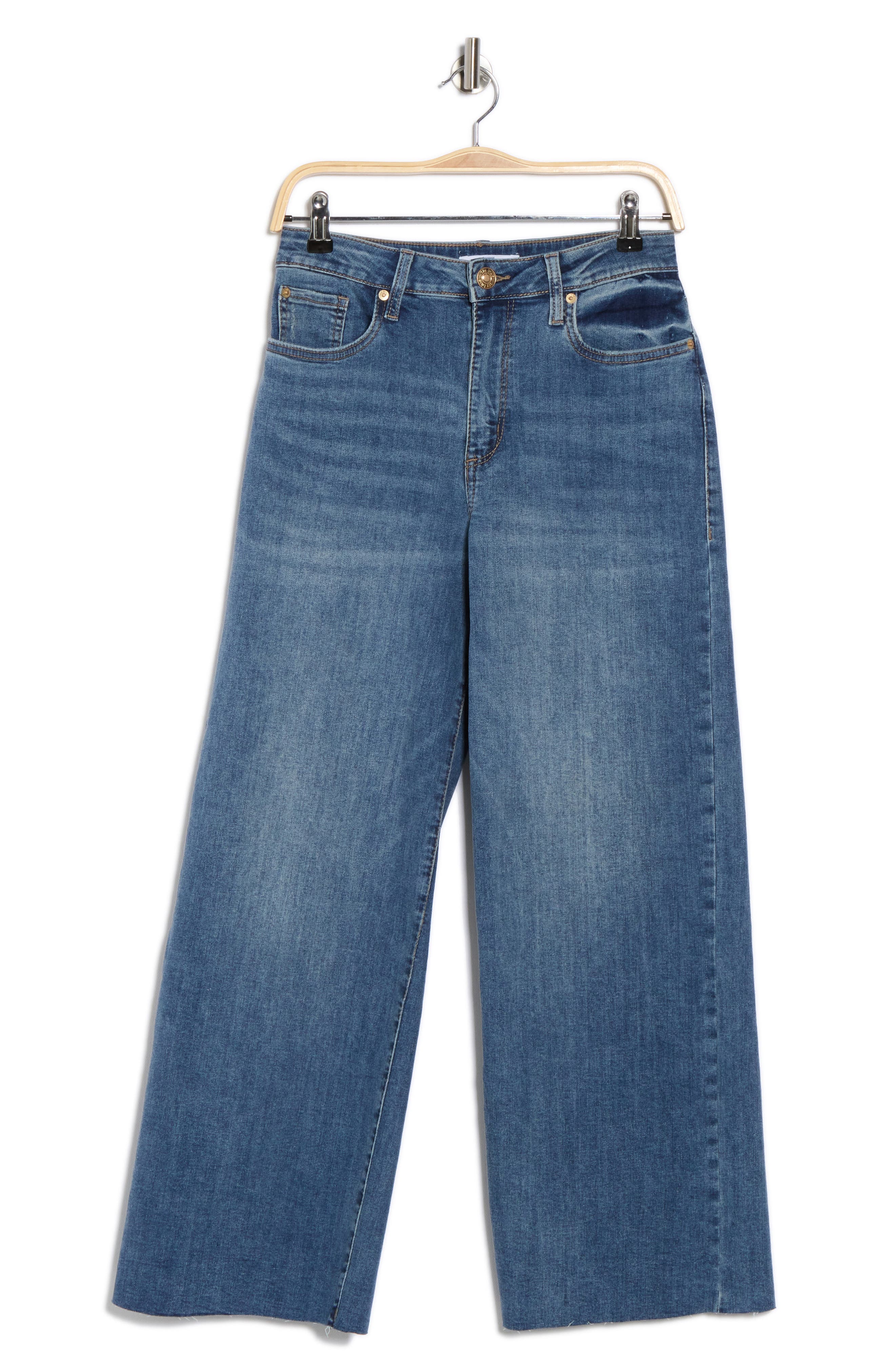 STS Blue Sabrina Raw Hem High Waist Ankle Wide Leg Jeans | Nordstromrack