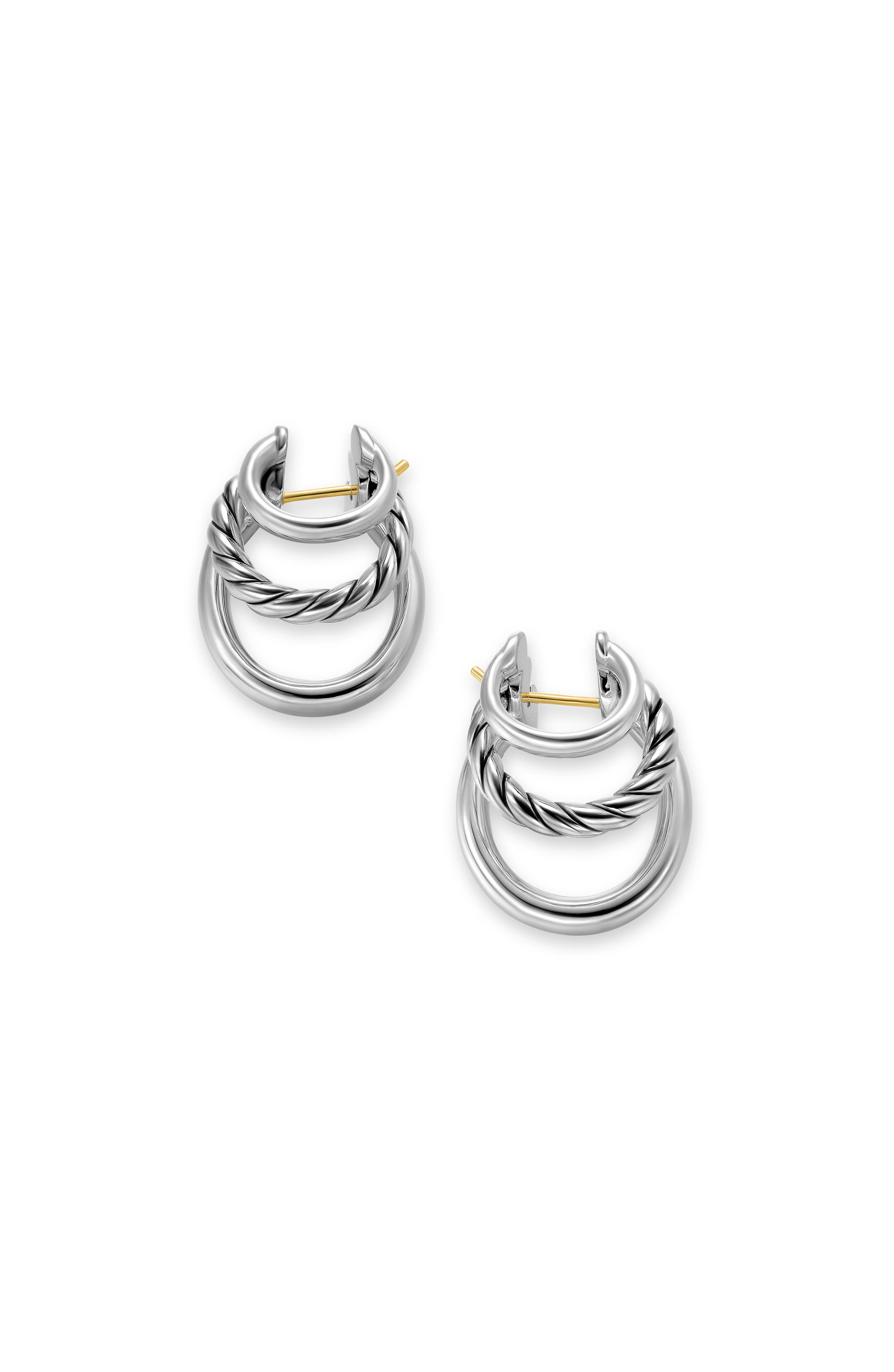 David Yurman Mercer® Three Row Hoop Earrings in Sterling Silver, 21mm ...