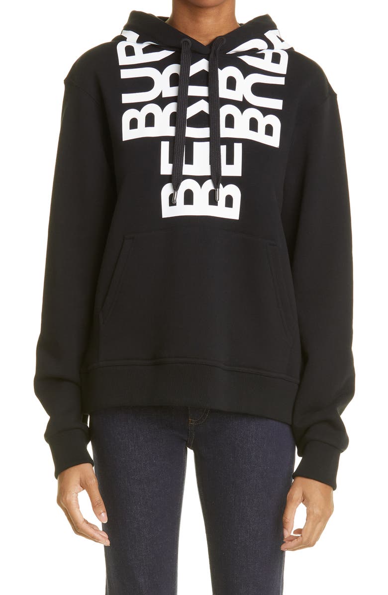 Burberry Women's Poulter Logo Oversize Cotton Hoodie | Nordstromrack