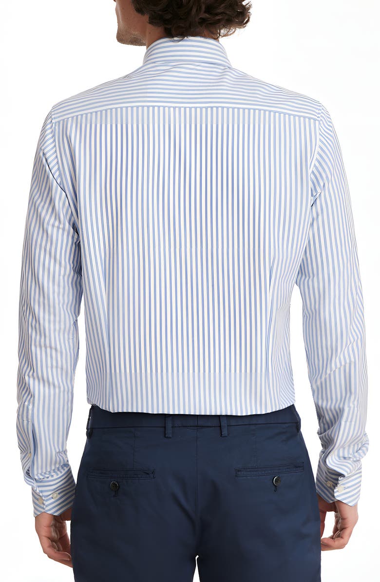 Emanuel Berg 4Flex Stretch Modern Fit Stripe Knit Dress Shirt ...