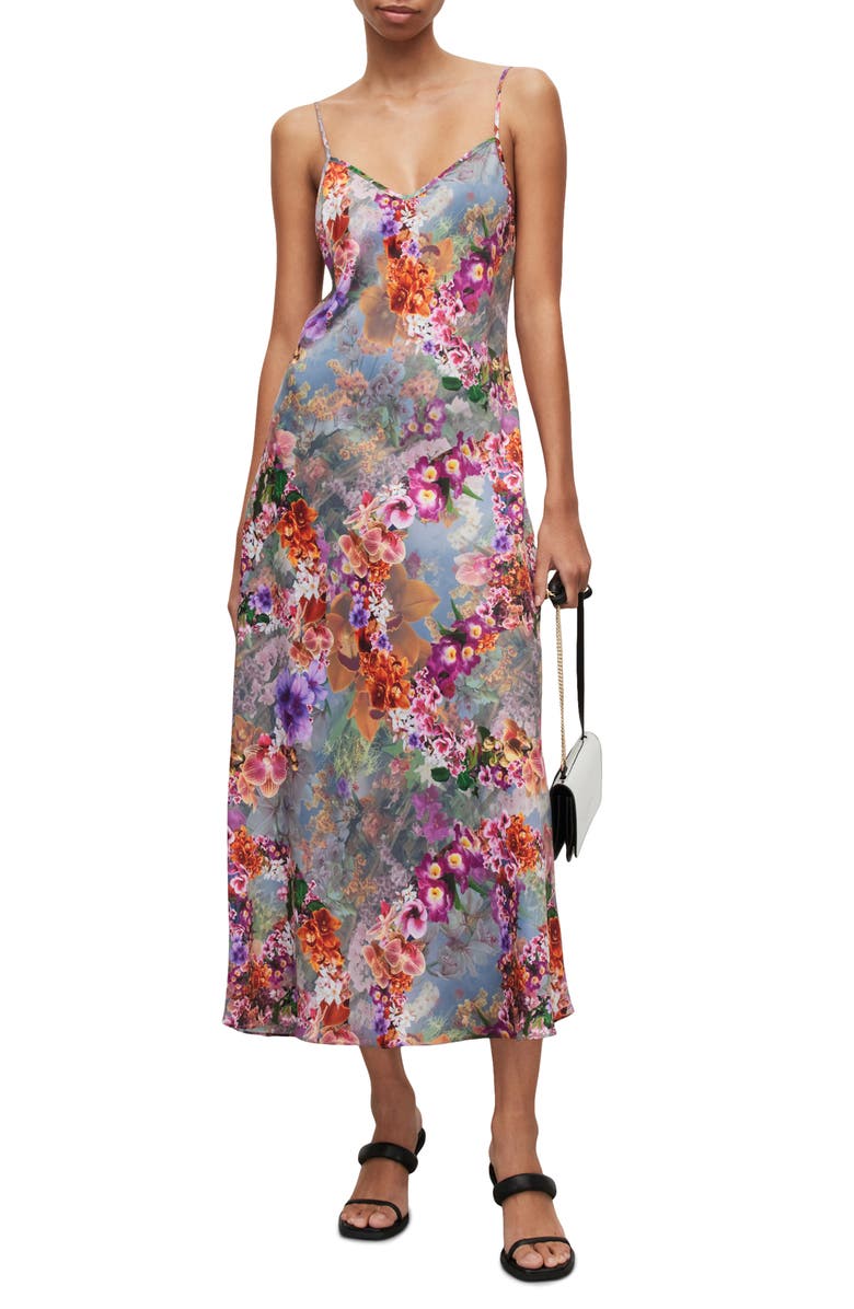 AllSaints Bryony Lucia Floral Print Slipdress | Nordstromrack
