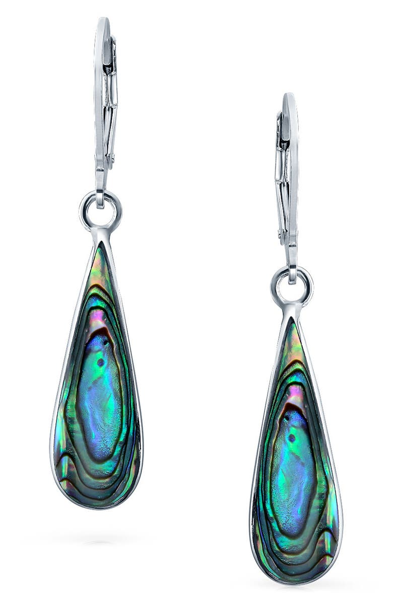 BLING JEWELRY Sterling Silver Abalone Drop Earrings | Nordstromrack