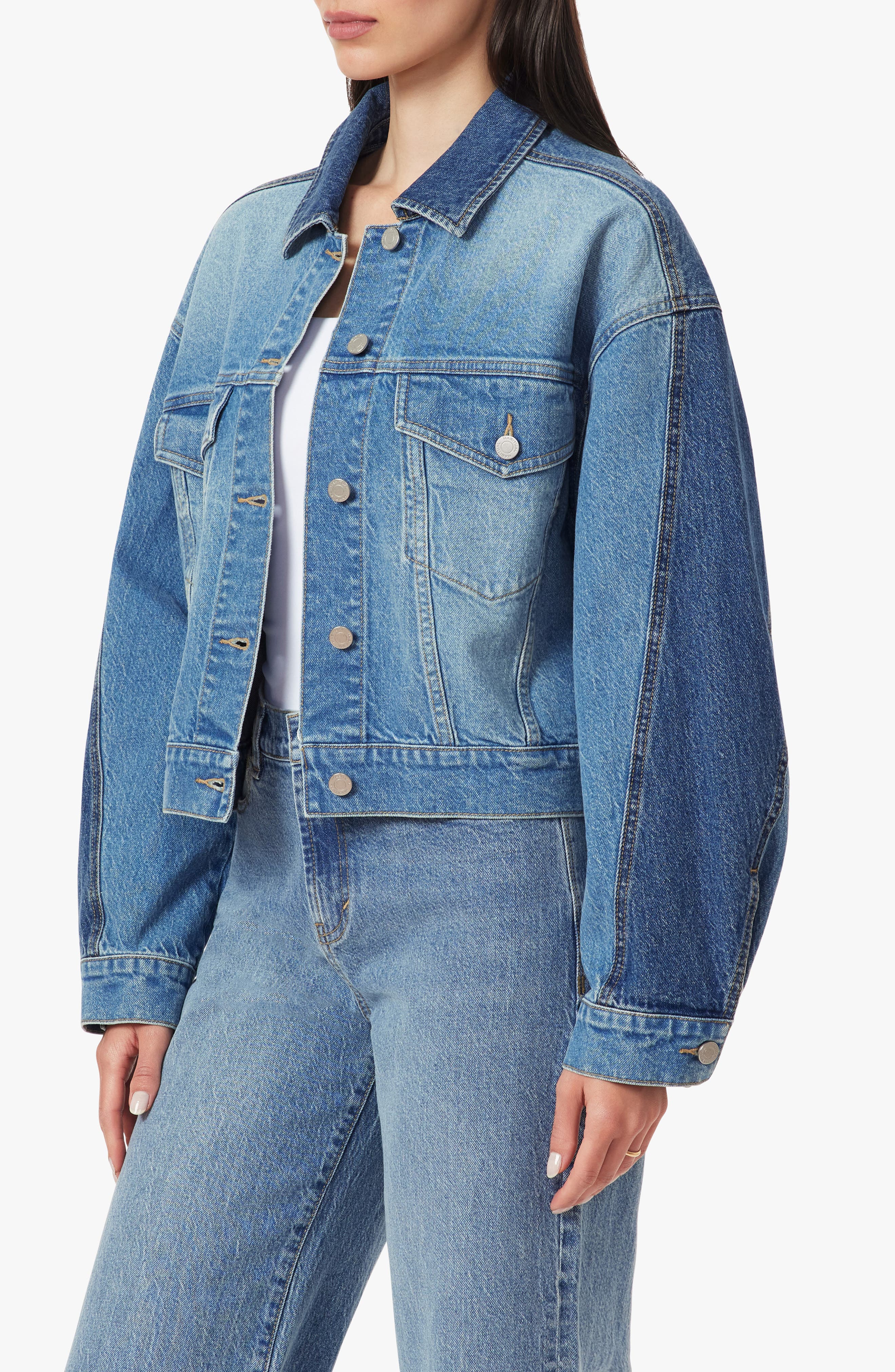 Habitual Colorblock Denim Trucker Jacket | Nordstromrack