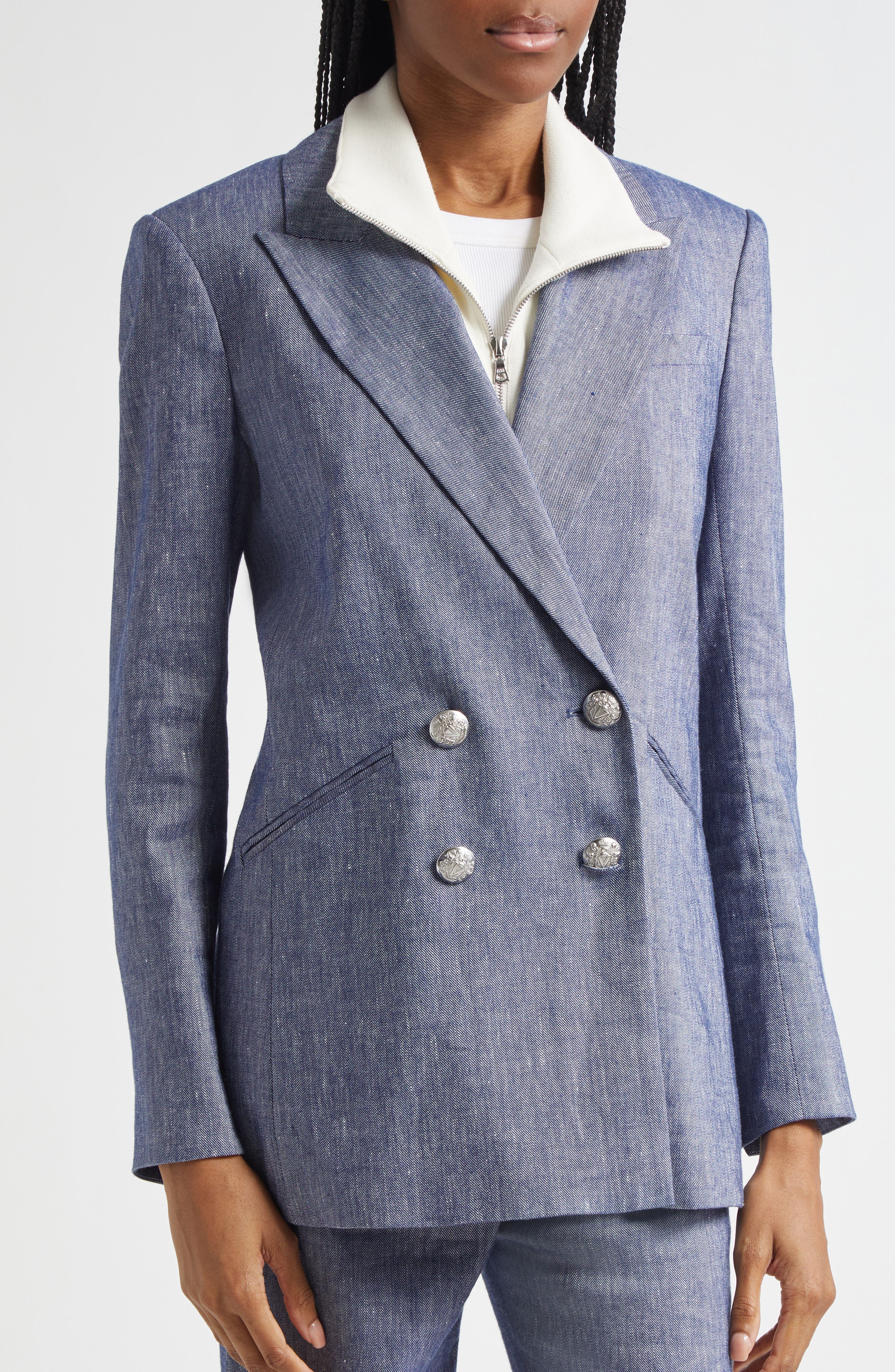 Veronica Beard Dale Linen Blend Dickey Jacket | Nordstromrack