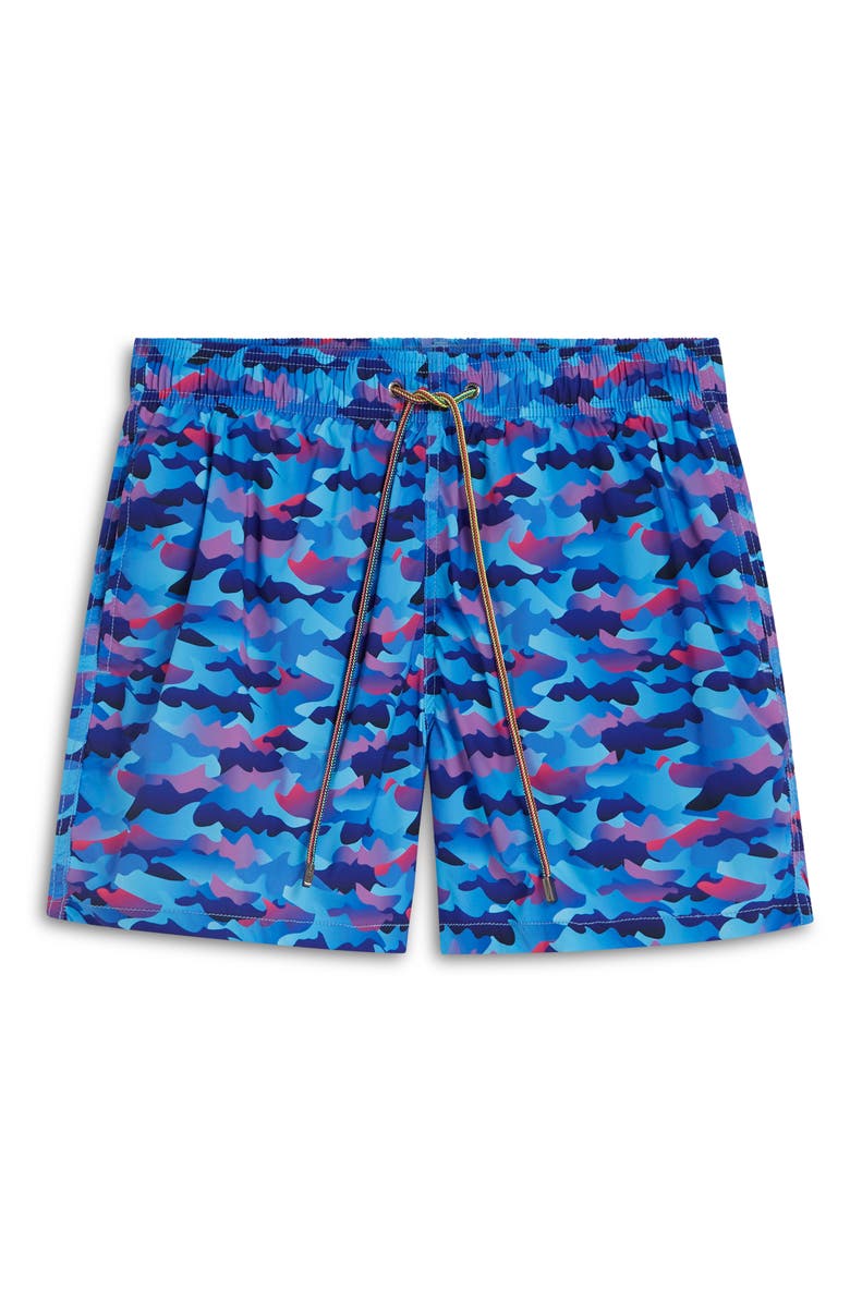 Bugatchi Archer Wave Print Swim Trunks | Nordstrom