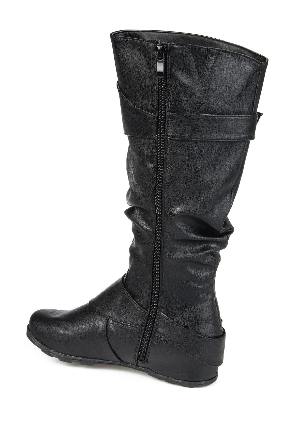JOURNEE Paris Buckle Mid-Calf Boot - Extra Wide Calf (Women ...