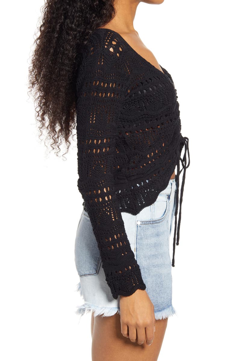 Lulus Only Yours Pointelle V-Neck Sweater | Nordstromrack
