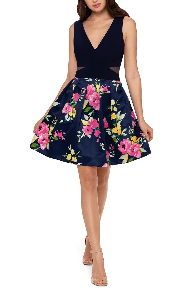 Xscape Evenings Xscape Floral Print Fit & Flare Cocktail Dress | Nordstrom