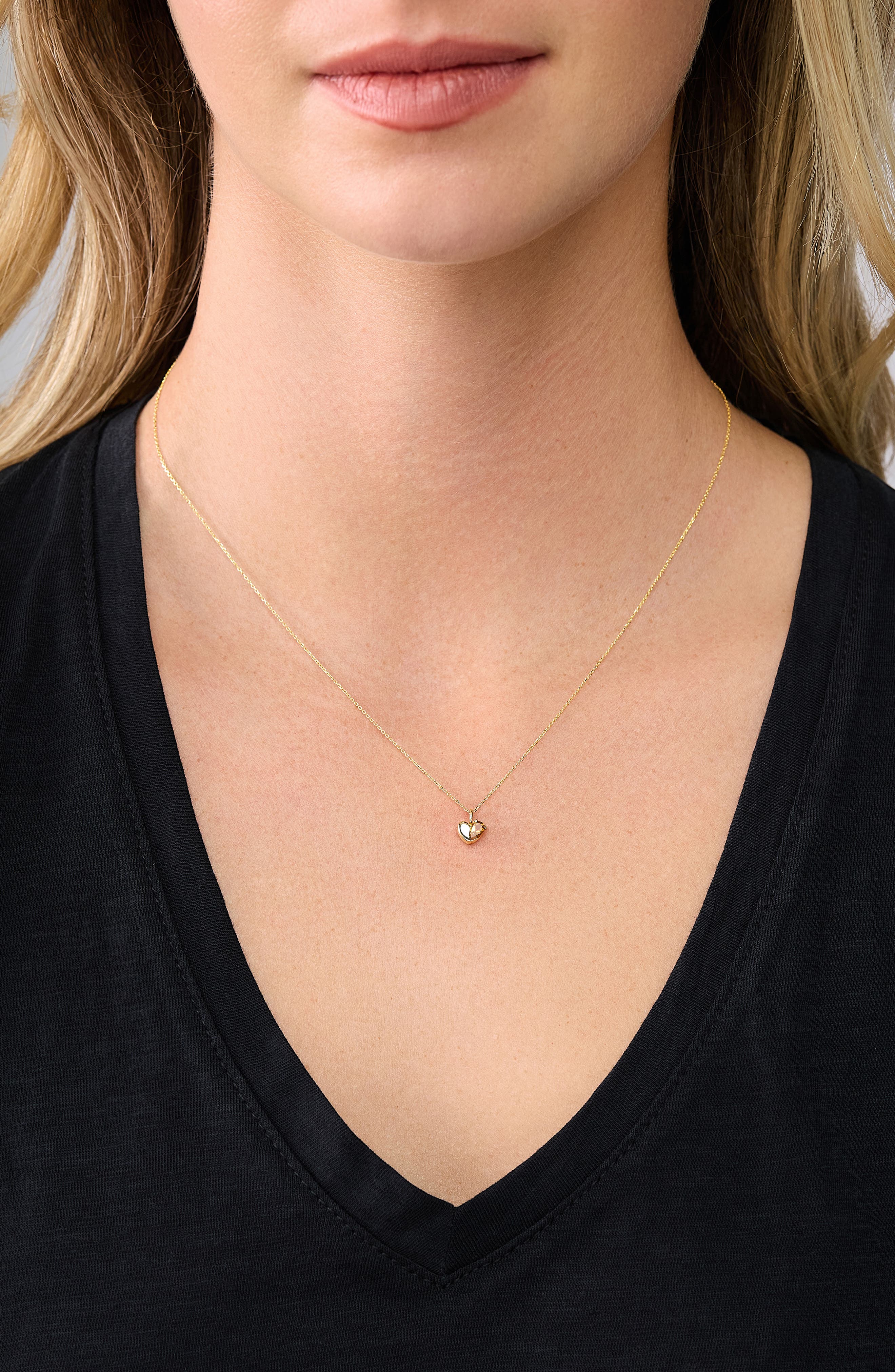14K Yellow Gold Citrine Heart Pendant Necklace (Women) | Nordstromrack