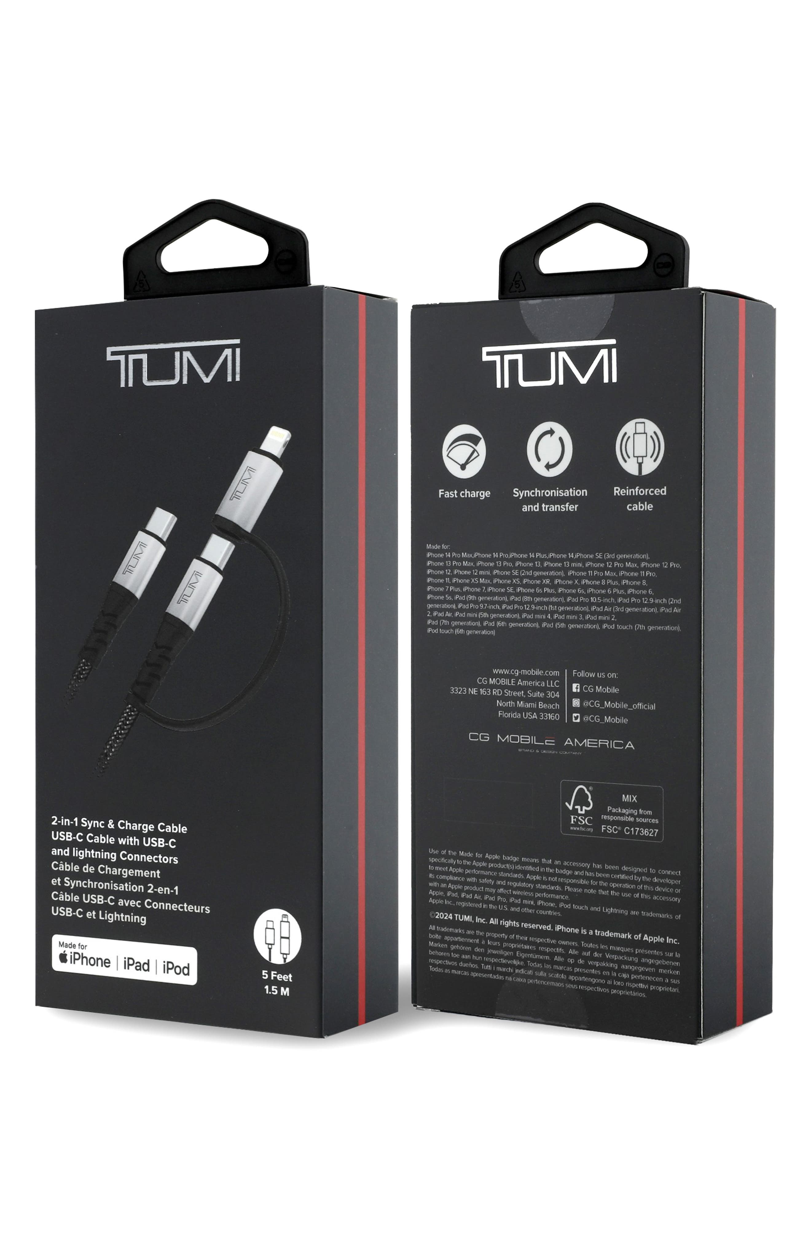 TUMI 2-in-1 Sync & Charge Cable Set | Nordstromrack