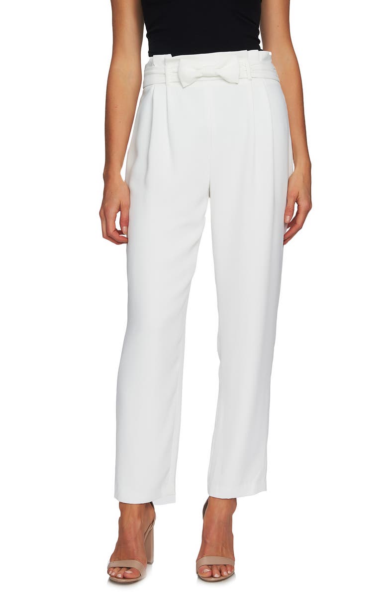 CeCe Bow Front Straight Leg Pants | Nordstrom