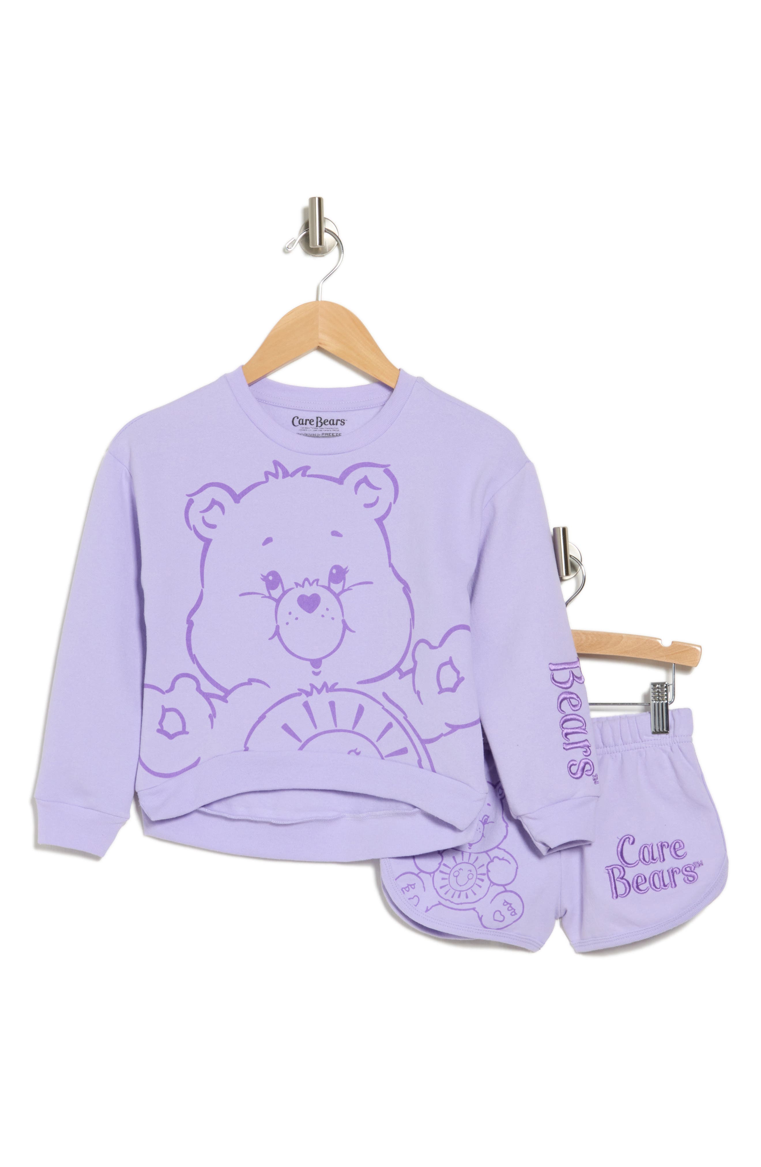 Freeze Kids' Care Bears Fleece Pullover & Shorts Set | Nordstromrack