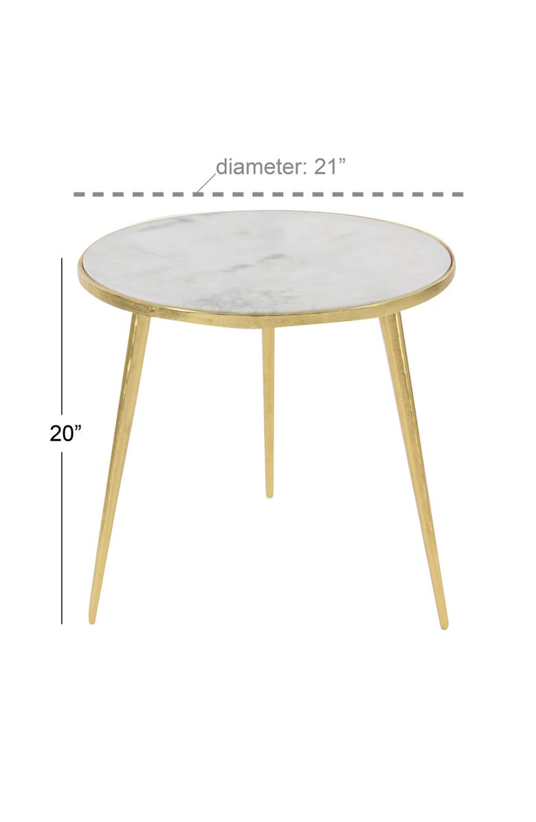 GINGER BIRCH STUDIO Goldtone Marble Accent Table | Nordstromrack