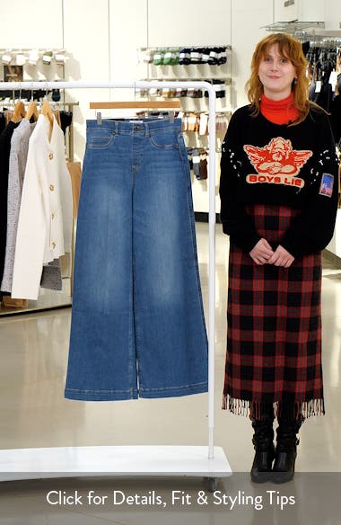 SPANX® EveryWear Wide Leg Pull-On Jeans | Nordstrom