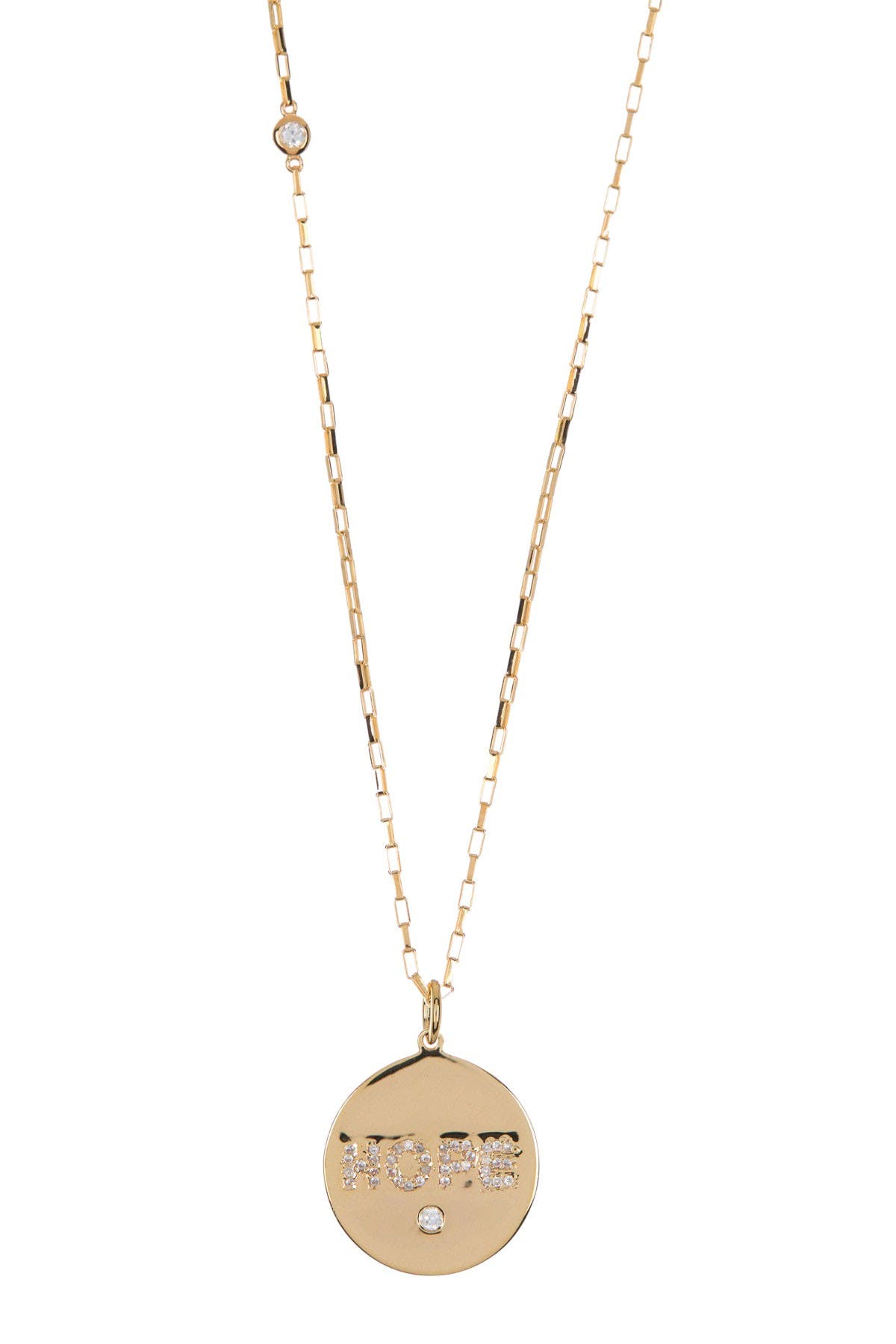 PAIGE NOVICK Natural White Zircon Hope Disc Necklace | Nordstromrack
