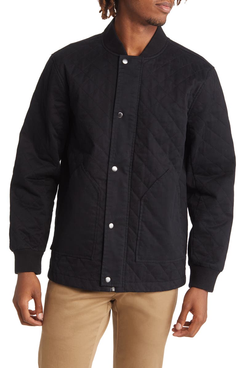 Treasure & Bond Quilted Stretch Cotton Bomber Jacket | Nordstrom