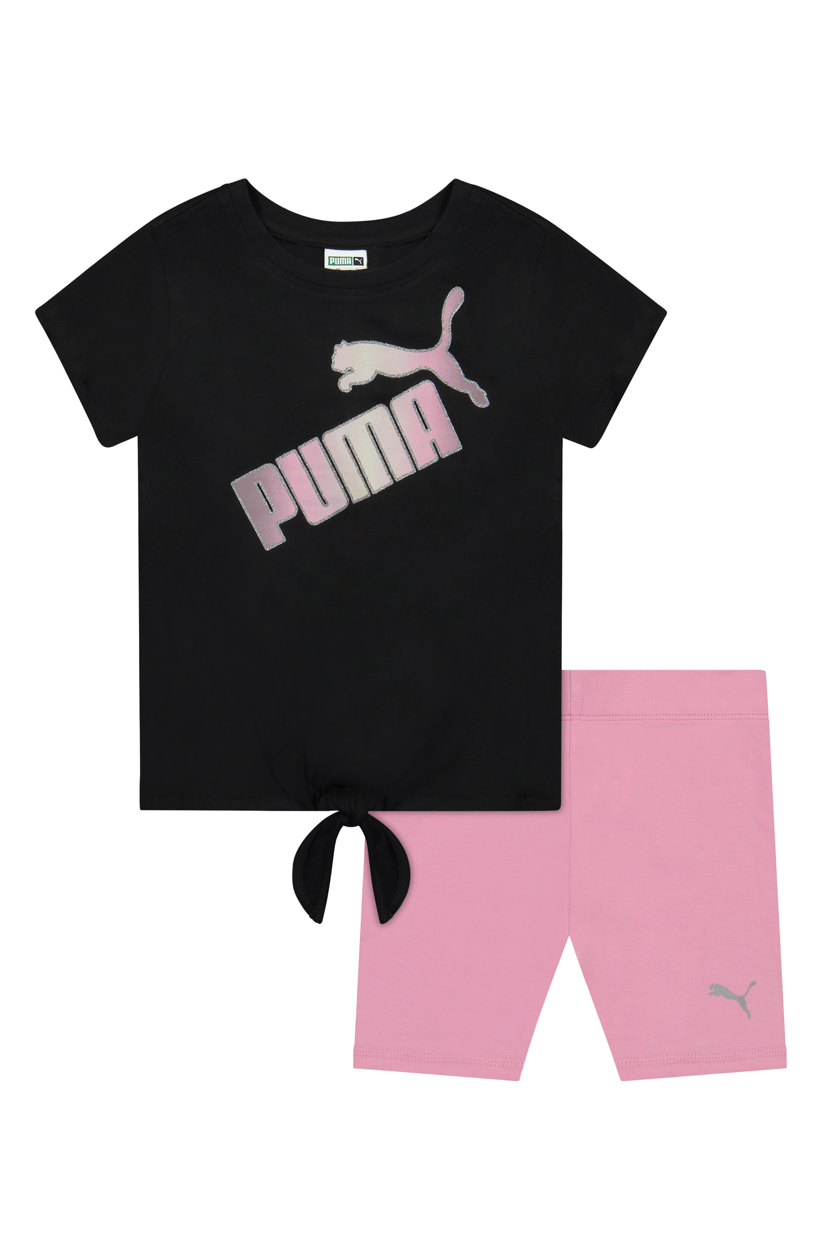 PUMA Kids' Graphic Tee & Bike Shorts Set | Nordstromrack