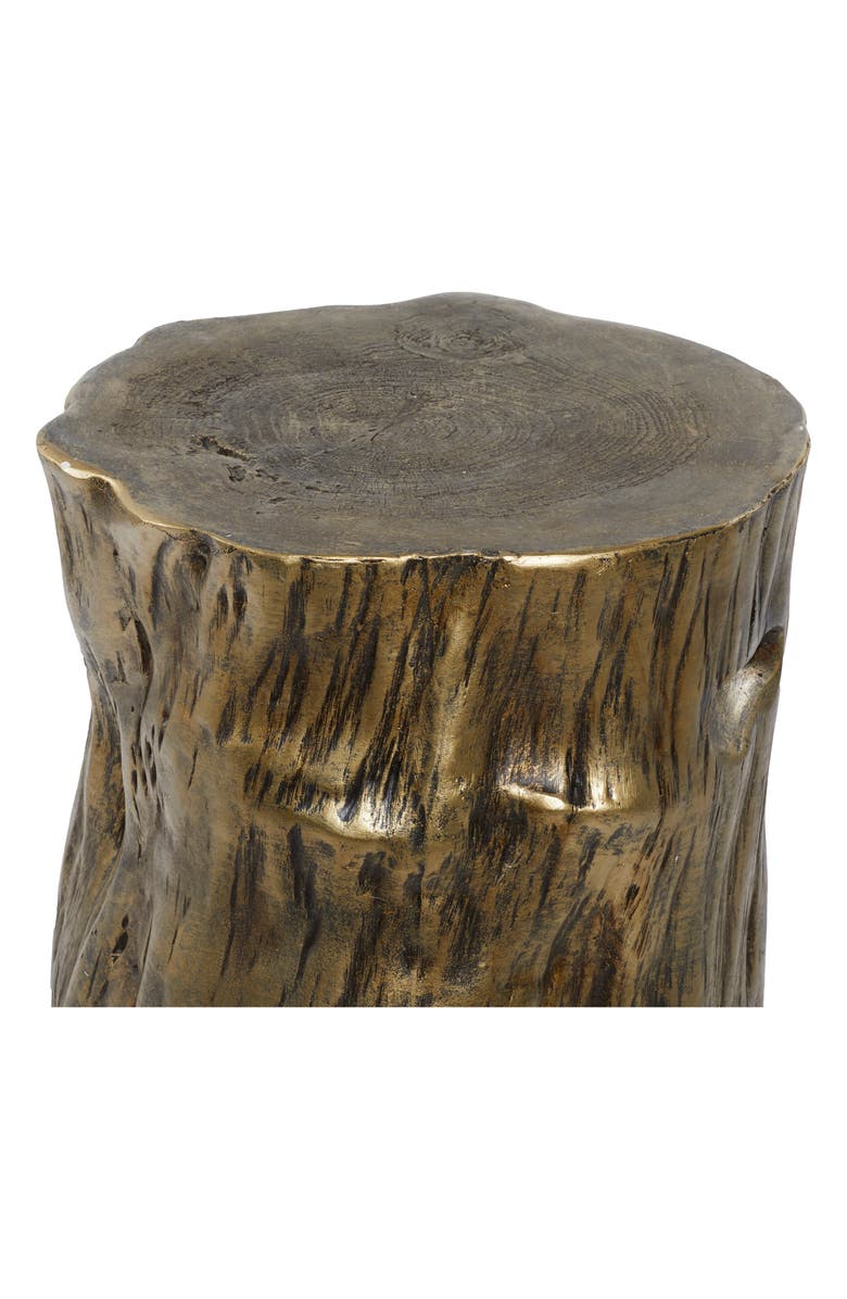 GINGER BIRCH STUDIO Goldtone Fiberglass Tree Trunk Accent Table ...