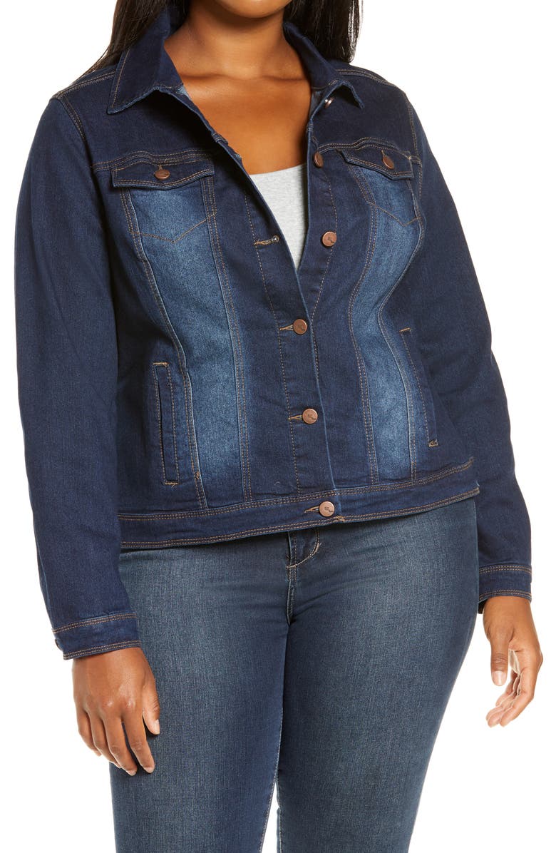 1822 Denim Fade Effect Denim Jacket | Nordstromrack