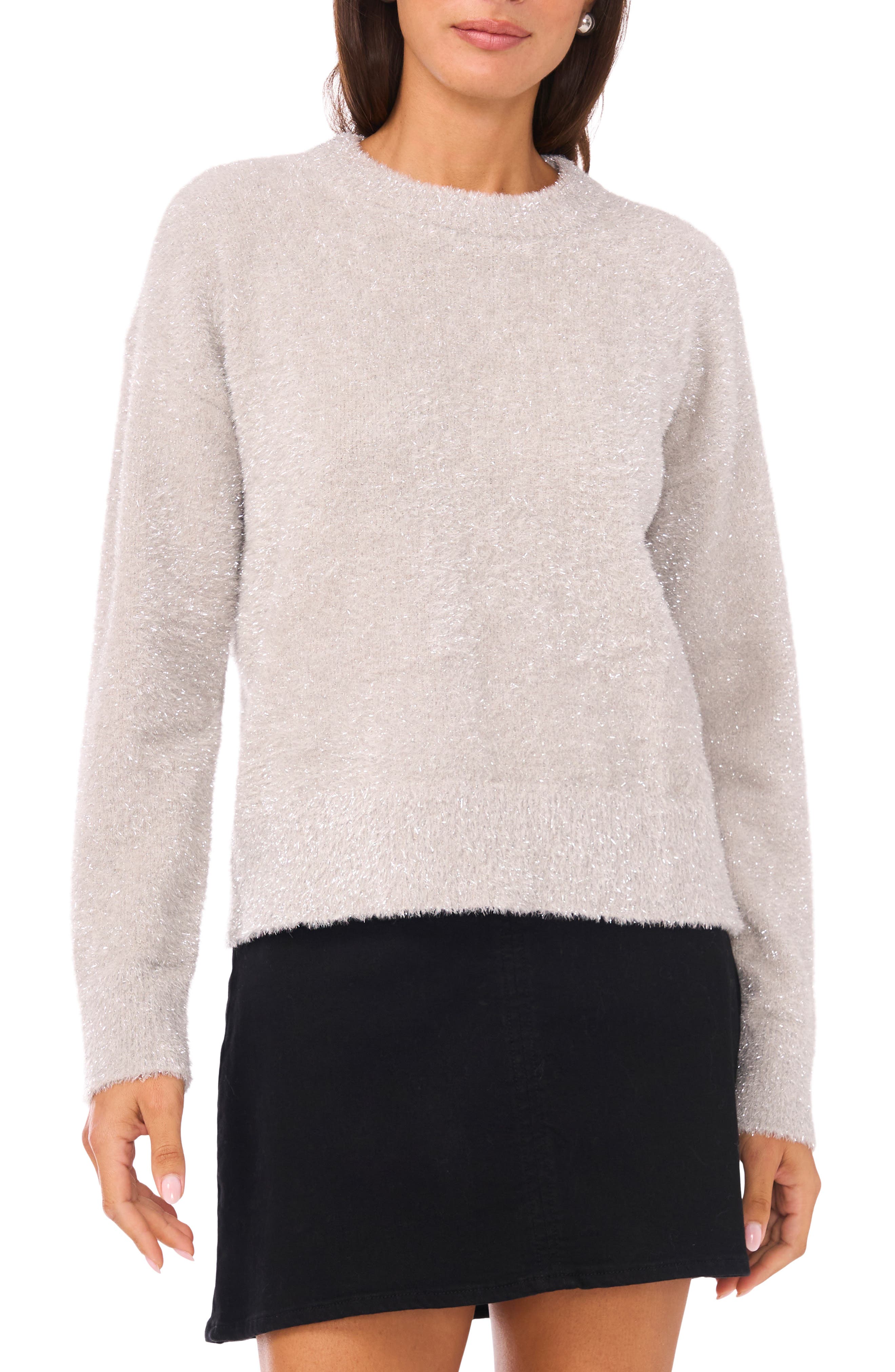 Vince Camuto Metallic Eyelash Sweater | Nordstrom