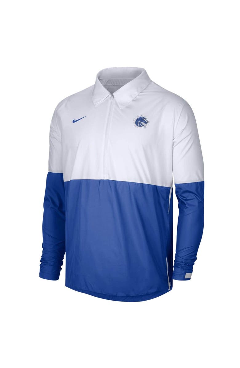 Nike Men's Nike White/Royal Boise State Broncos Half-Zip Lightweight ...