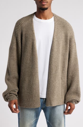 Fear of God Essentials Heavyweight Waffle Cardigan | Nordstrom