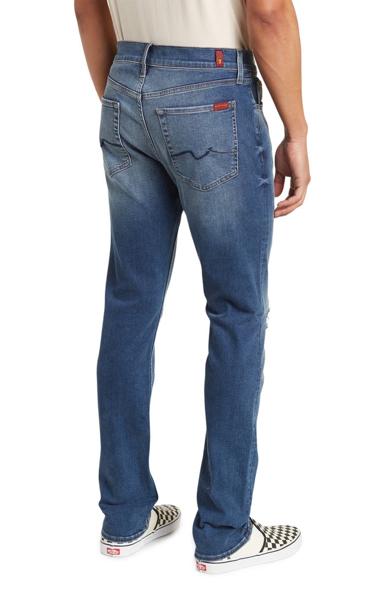 7 For All Mankind Paxtyn Squiggle Distressed Denim Jeans | Nordstromrack