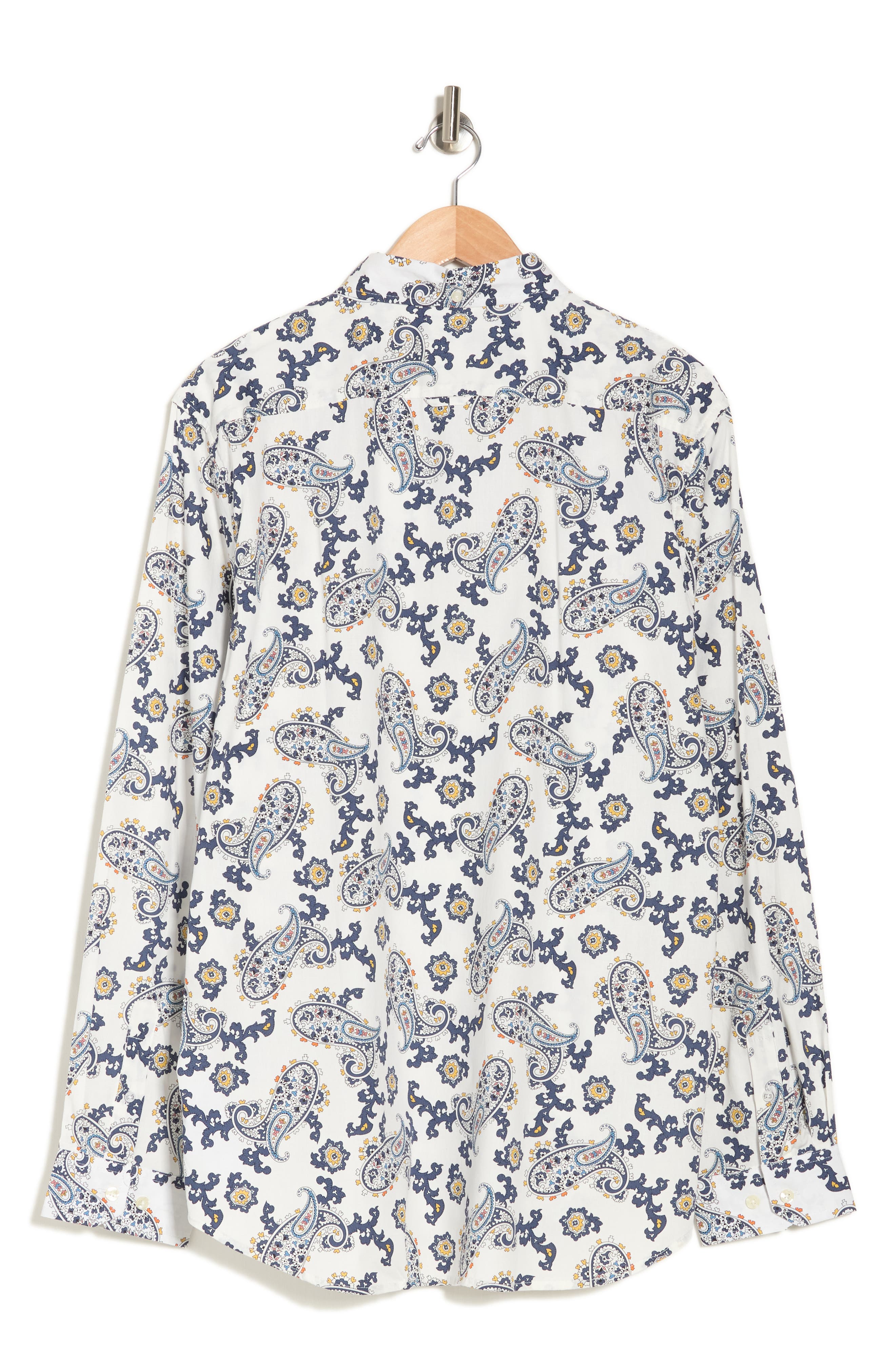 Ben Sherman Large Paisley Long Sleeve Cotton Blend Button-Up Shirt ...