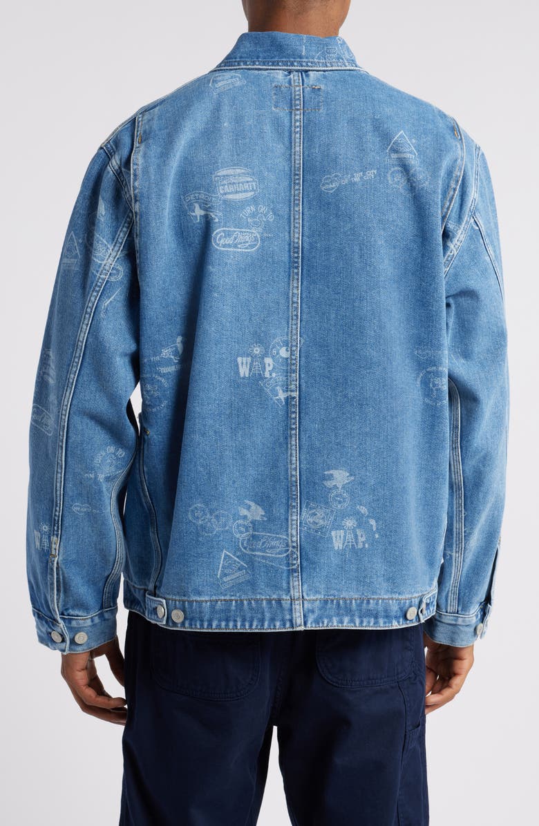 Carhartt Work In Progress Stamp Print Denim Chore Coat | Nordstromrack