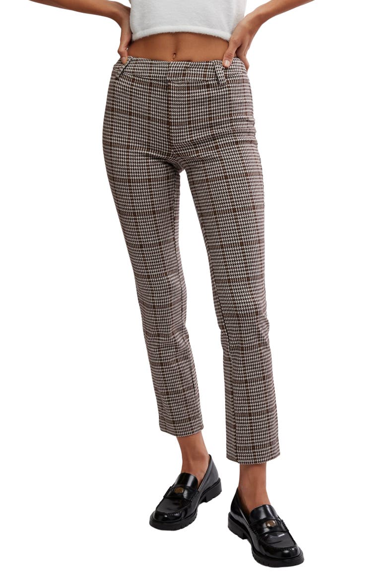 Molly Houndstooth Plaid Slim Fit Pants (Women) | Nordstromrack